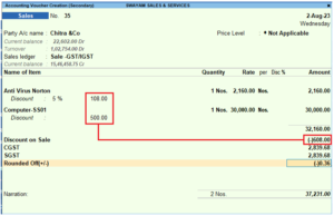 Sales of Items & Goods with Discounts [TallyPrime 5] – TallyPrime Book ...