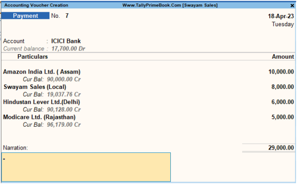 TallyPrime Assignment-20 [PAYMENT VOUCHER] – TallyPrime Book (Tutorial : Printing Book & E-Book ...