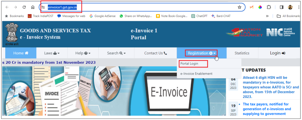 One-Time Setup for e-Invoice on IRP (Invoice Registration Portal ...