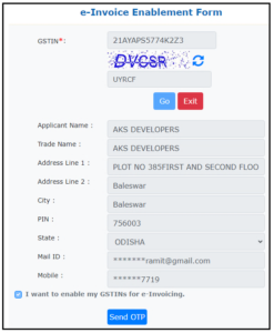 One-Time Setup for e-Invoice on IRP (Invoice Registration Portal ...