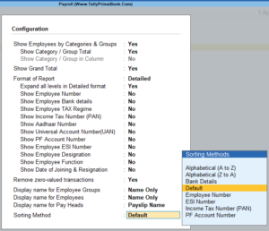 Payroll Statement Reports using TallyPrime – TallyPrime Book (Tutorial ...