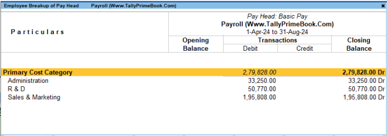 Payroll Statement Reports using TallyPrime – TallyPrime Book (Tutorial ...
