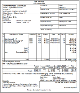 Printing of Sales Invoice with Multiple Configurations using TallyPrime ...