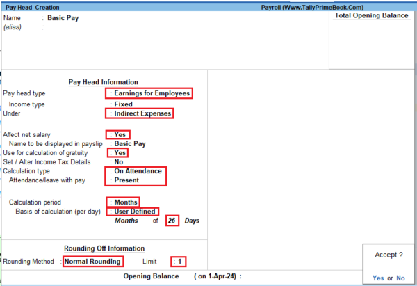Creation of Pay Heads under Payroll using TallyPrime – TallyPrime Book ...