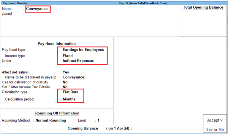 Creation of Pay Heads under Payroll using TallyPrime – TallyPrime Book ...