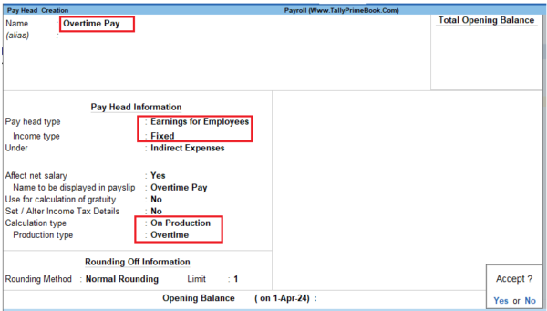 Creation of Pay Heads under Payroll using TallyPrime – TallyPrime Book ...