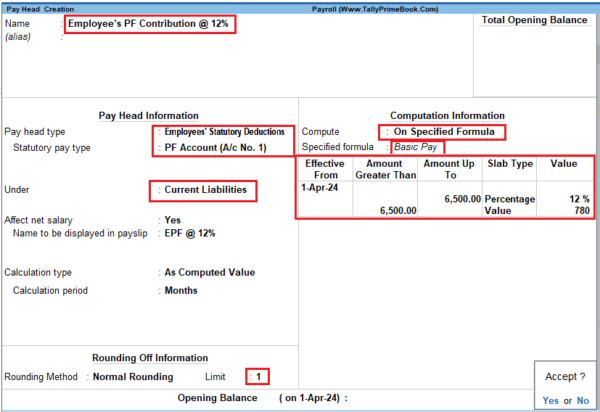 Creation of Pay Heads under Payroll using TallyPrime – TallyPrime Book ...