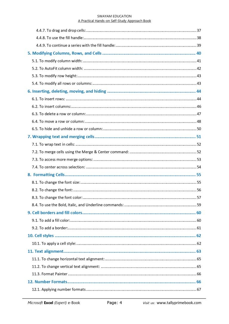 Microsoft Excel Expert E Book Pdf Tutorial For Beginners Tallyprime 7260