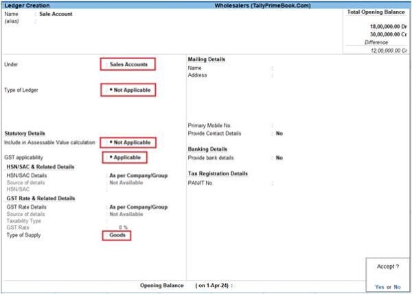 “CHART ACCOUNTING” Setup Using TallyPrime – TallyPrime Book (Tutorial ...
